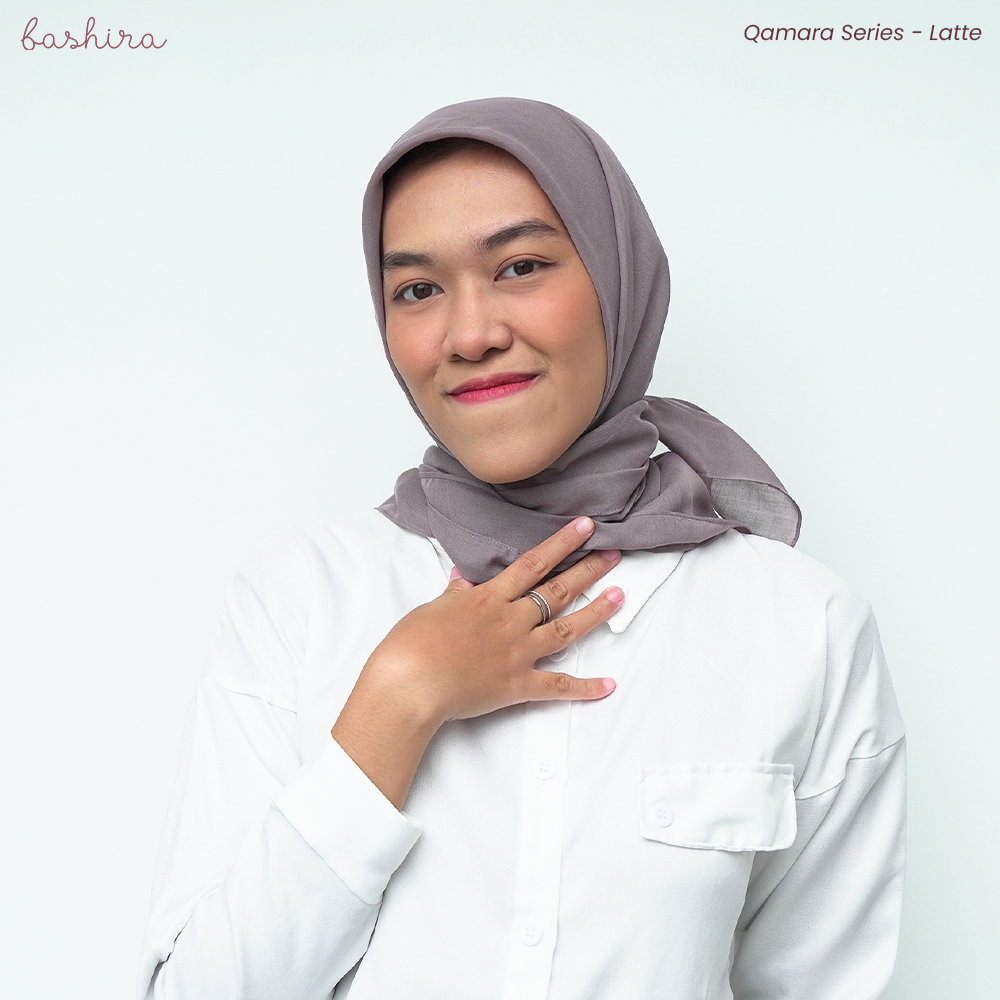 Jual Bashira Hijab - Qamara Series - Latte (Paris Premium Segi Empat) | Shopee Indonesia