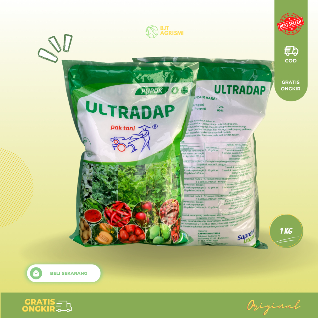 Jual Pupuk Ultradap NP 1 Kg Kemasan Pabrik Hidroponik Mono Amonium ...