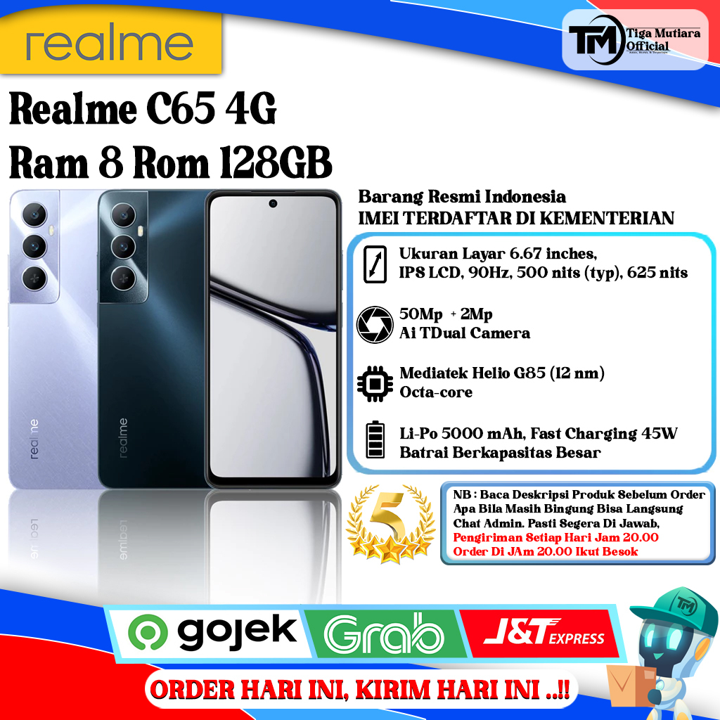 Jual Realme C65 4G Ram 8/128GB | Ram 8/256GB Segel Original & Bergaransi Resmi | Shopee Indonesia