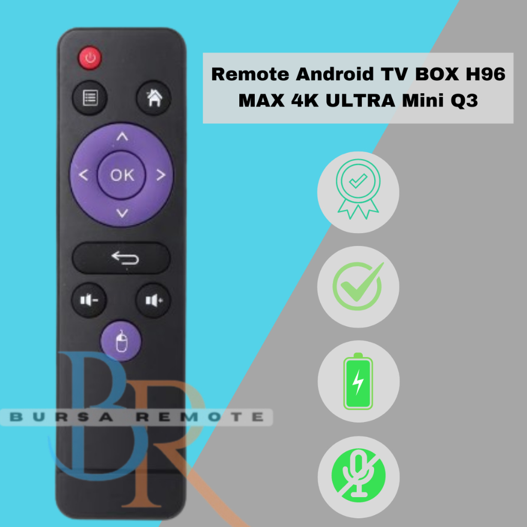 Jual Remote Android TV BOX H96 MAX 4K ULTRA Mini Q3 H9 Max Pro A95X STB ...