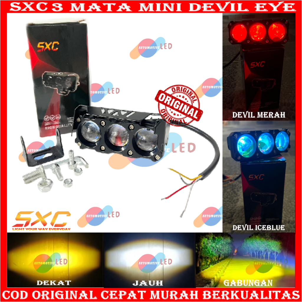 Jual ORIGINAL LAMPU TEMBAK SQL 3 MATA MINI DEVIL BAHAN FULL ALUMINIUM ...