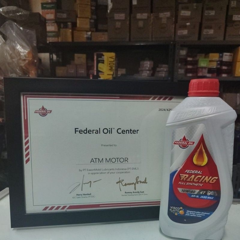 Jual OLI FEDERAL RACING 10W-40 MATIC DAN MANUAL 1L | Shopee Indonesia