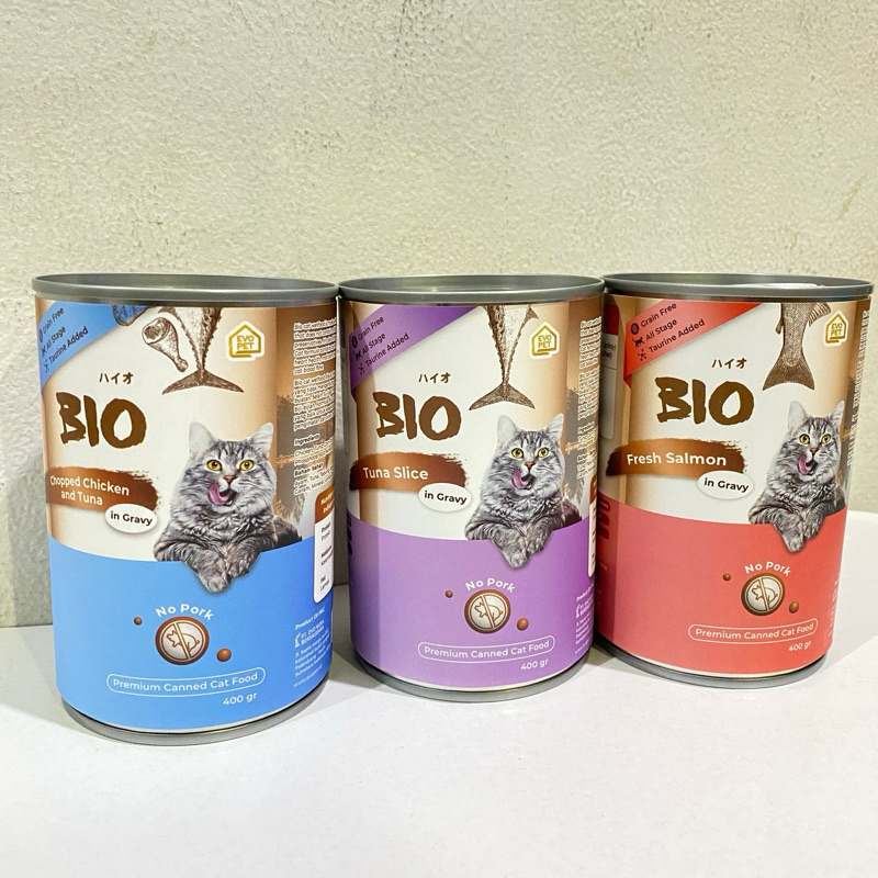 Jual BIO CAT KALENG 400gram Makanan Basah Kaleng Kucing all stage Bio ...