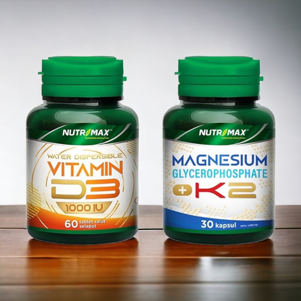 Jual Bundling Nutrimax Vitamin D3 1000 IU dan Magnesium Vitamin K2 | Suplemen Tulang dan Imun ...