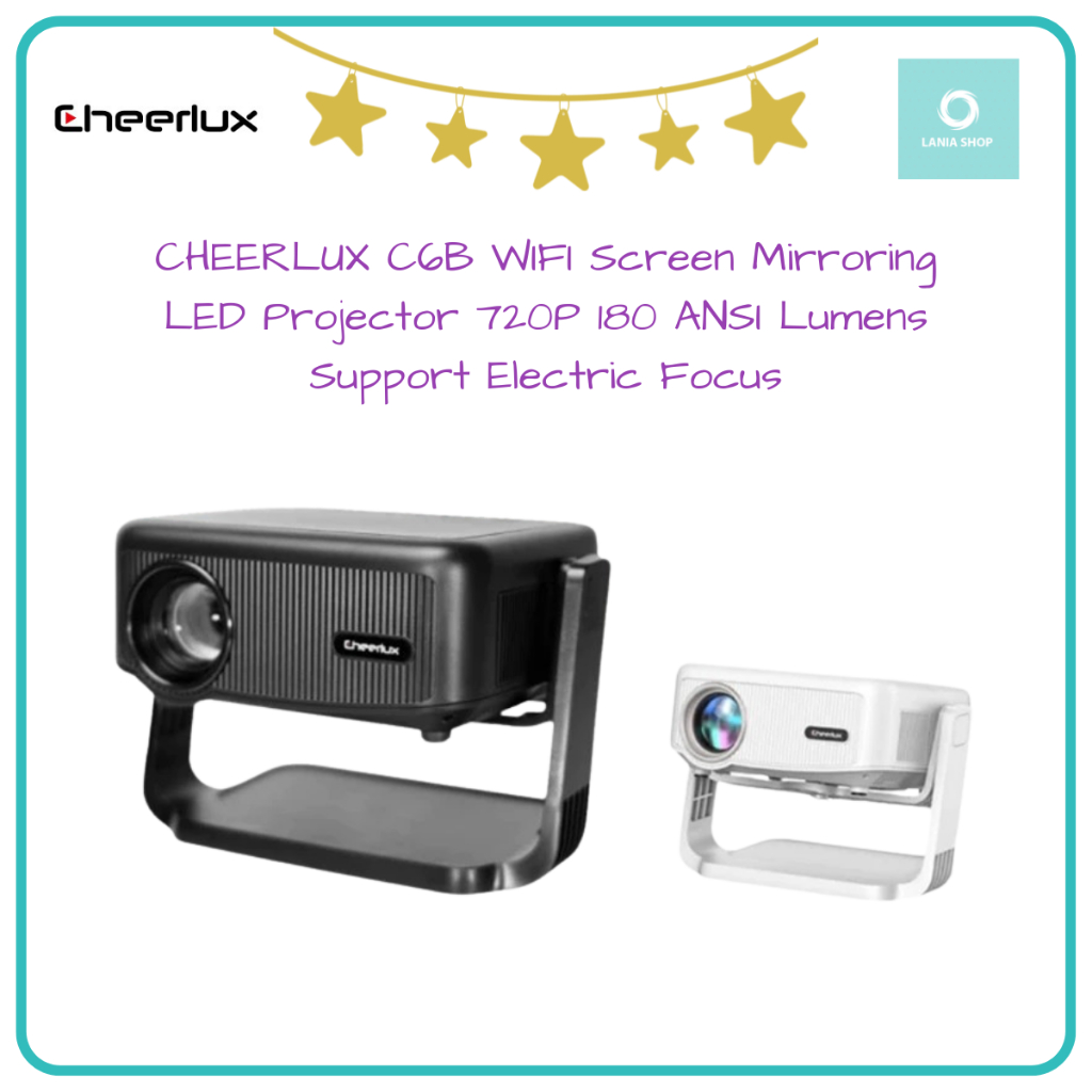 Jual CHEERLUX C6B WIFI Screen Mirroring - LED Projector 720P 180 ANSI ...