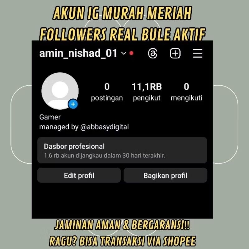 Jual AKUN IG TERMURAH AKUN INSTAGRAM REAL AKTIF AKUN LUAR AKTIF AKUN IG ...