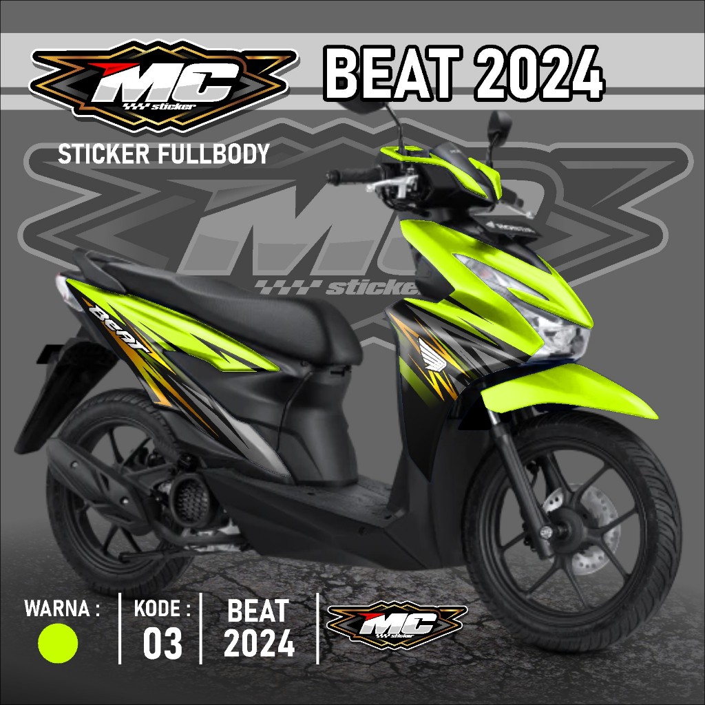 Jual MC Cutting Sticker Decal Stiker Honda Beat New Deluxe Beat Street ...