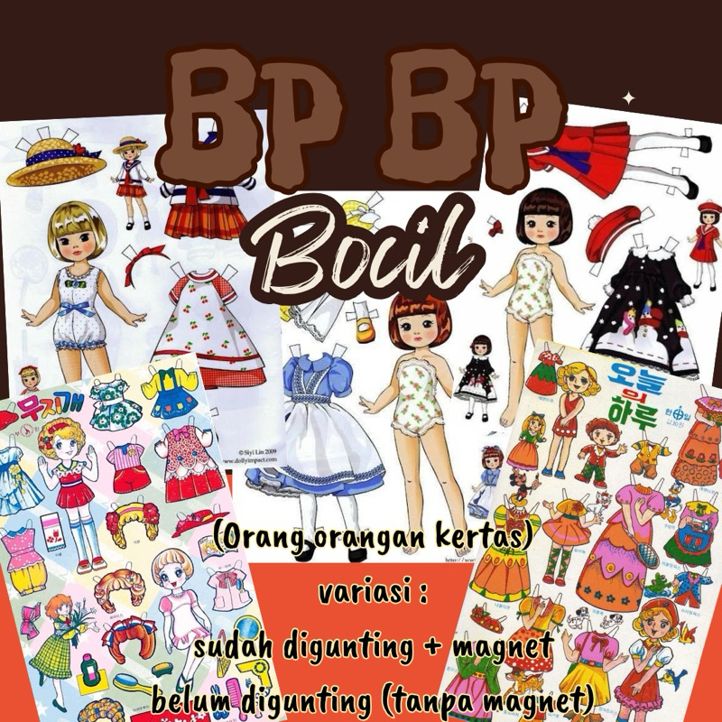 Jual PAPERDOLL PAPER DOLL ORANG ORANGAN KERTAS BP BPAN BEPE BEPEAN BP BP KERTAS MAINAN KERTAS ...