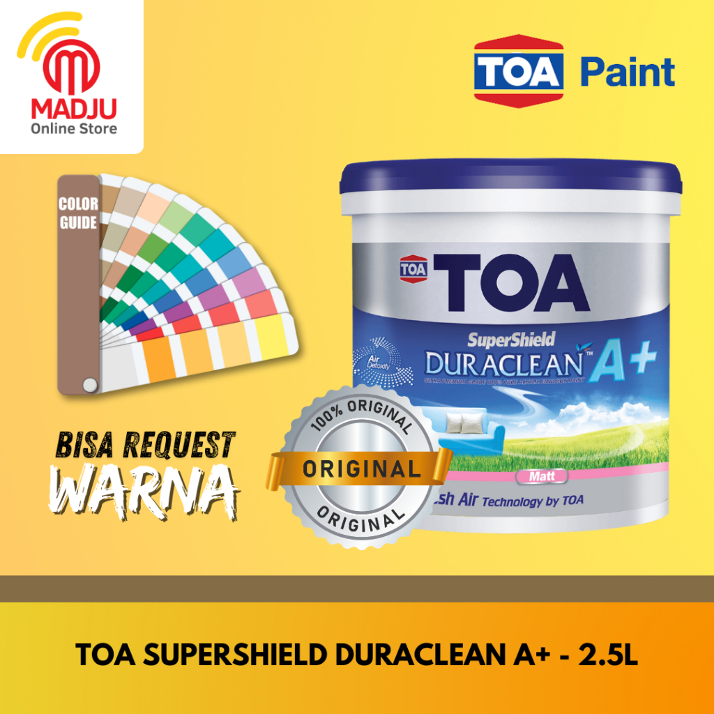 Jual TOA Supershield Duraclean A+ - Cat Tembok PREMIUM Interior / Cat ...