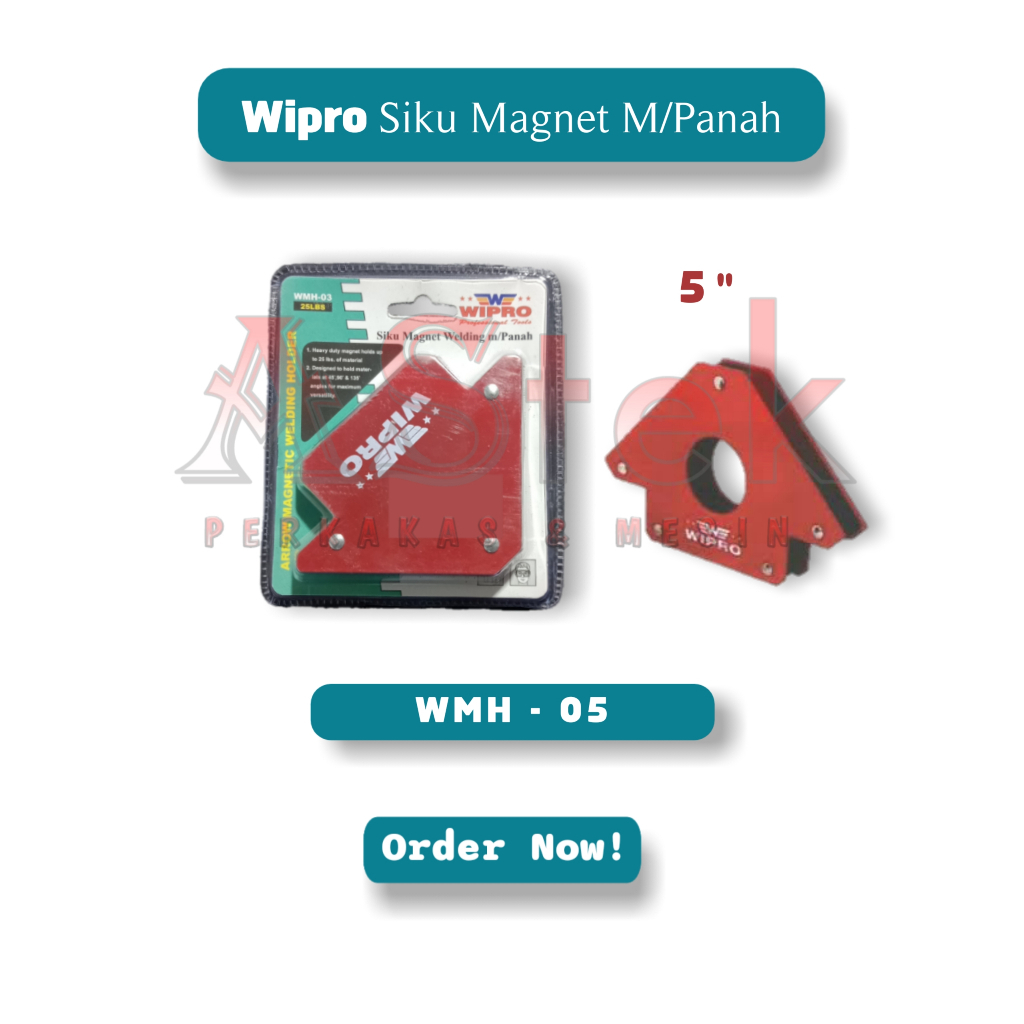 Jual Siku Magnet 5 Inch Wipro Model Panah Siku Magnet Las 5” 75 Lbs ...
