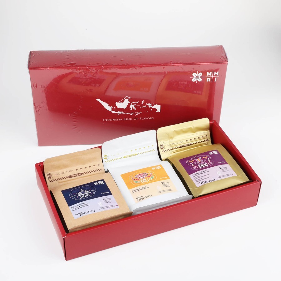 Jual GIFT BOX ISI 3PCS @120GR Indonesia Ring Of Flavor - Kopi Maharaja ...