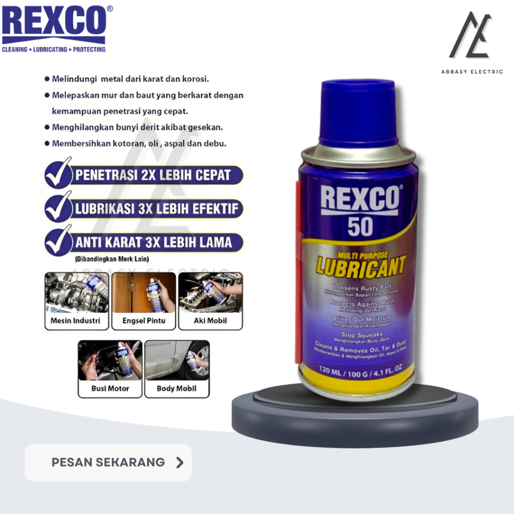 Jual REXCO 50 120 ML 120ML MULTI PURPOSE LUBRICANT CAIRAN PELUMAS SERBA ...