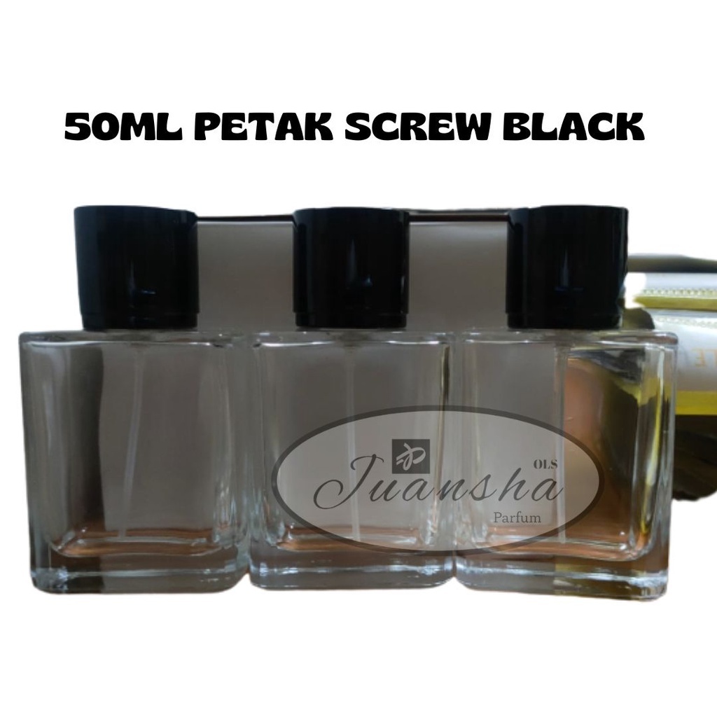 Jual botol parfum PETAK SCREW BLACK DRAT 50ML | HARGA PERDUS | Shopee ...