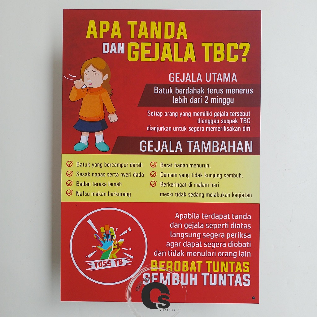 Jual Poster Apa Tanda Dan Gejala TBC - Poster Penyakit Paru - Poster Edukasi Penyakit | Shopee ...