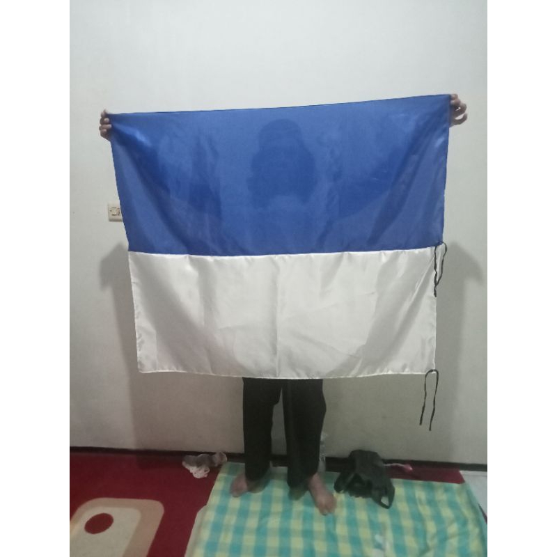 Jual Bendera kombinasi Putih Biru Bahan Satin Peles Jahitan Premium ...