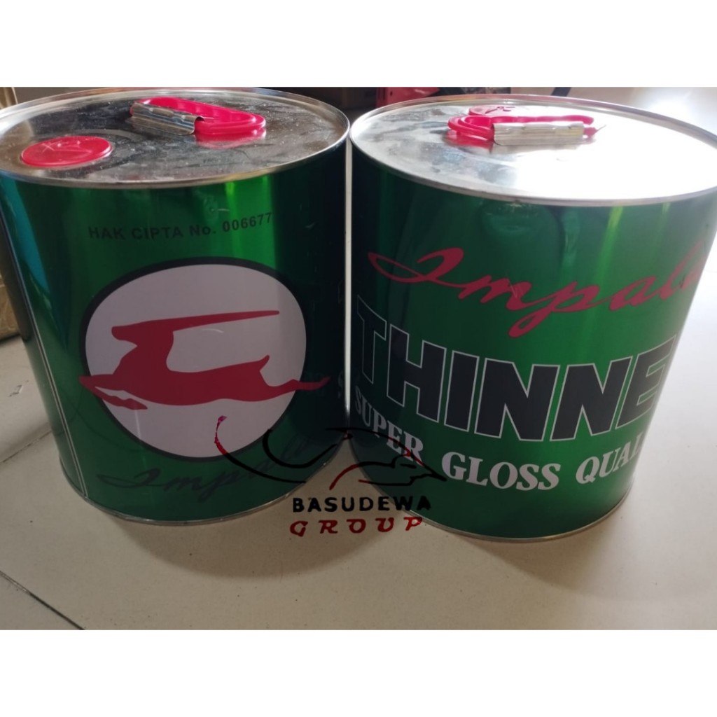 Jual THINNER IMPALA GALON HIJAU 5 LITER / THINNER PENGENCER CAT 5L IMPALA | Shopee Indonesia