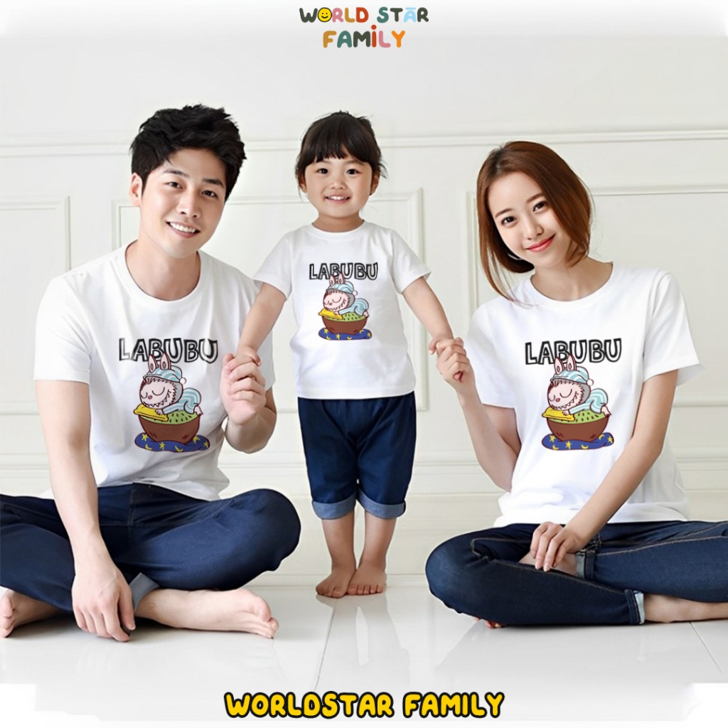 Jual WSF Kaos Couple Keluarga LABUBU Kaos Couple Keluarga Lucu Kaos ...