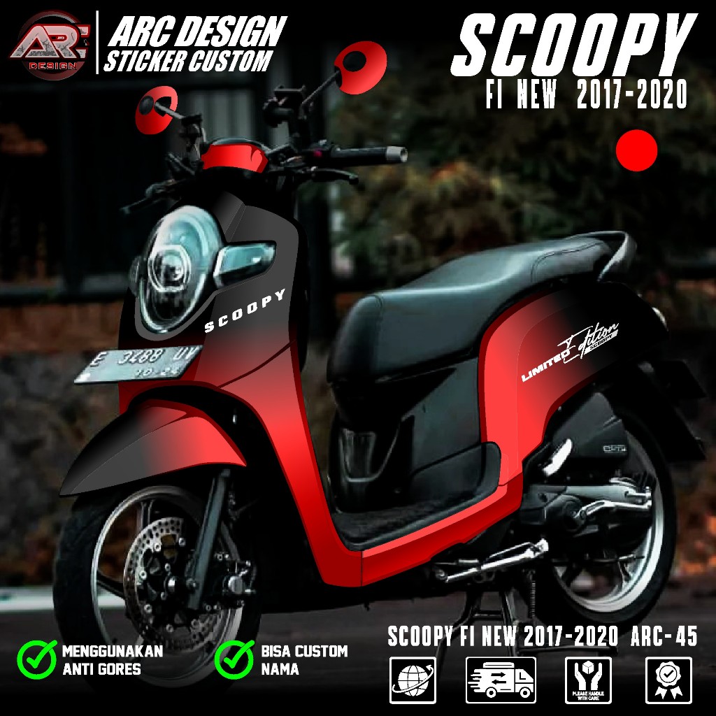 Jual (COD) TERBARU Decal Sticker Scoopy New Full body - Stiker Skotlet ...