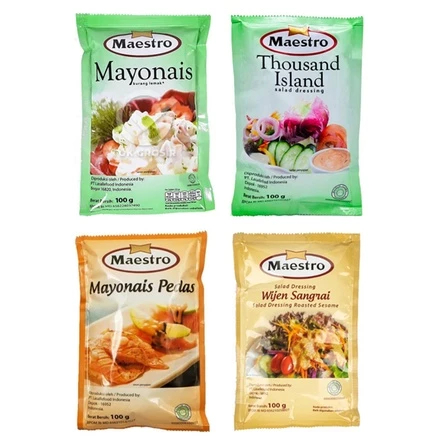 Jual Maestro Mayonaise Sachet 100 gr Mayones All Variant | Shopee Indonesia