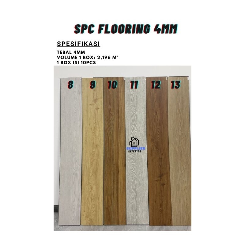 Jual RONA SPC FLOORING LANTAI SISTEM CLICK 4MM KODE 12 | Shopee Indonesia