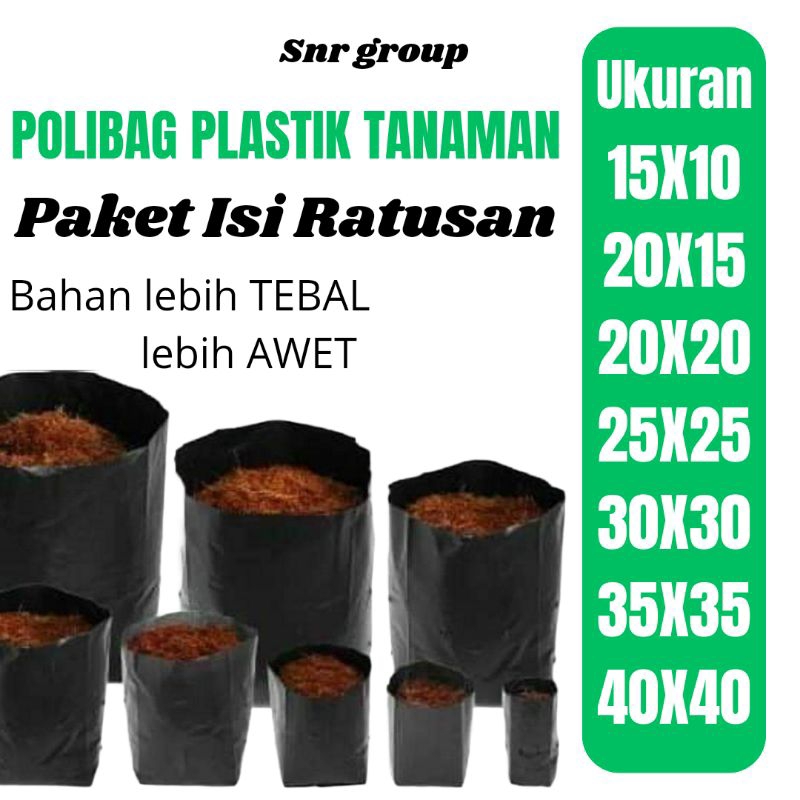 Jual Polybag Ukuran All varian Polibag 100 Pcs (menyesuaikan ukuran ...