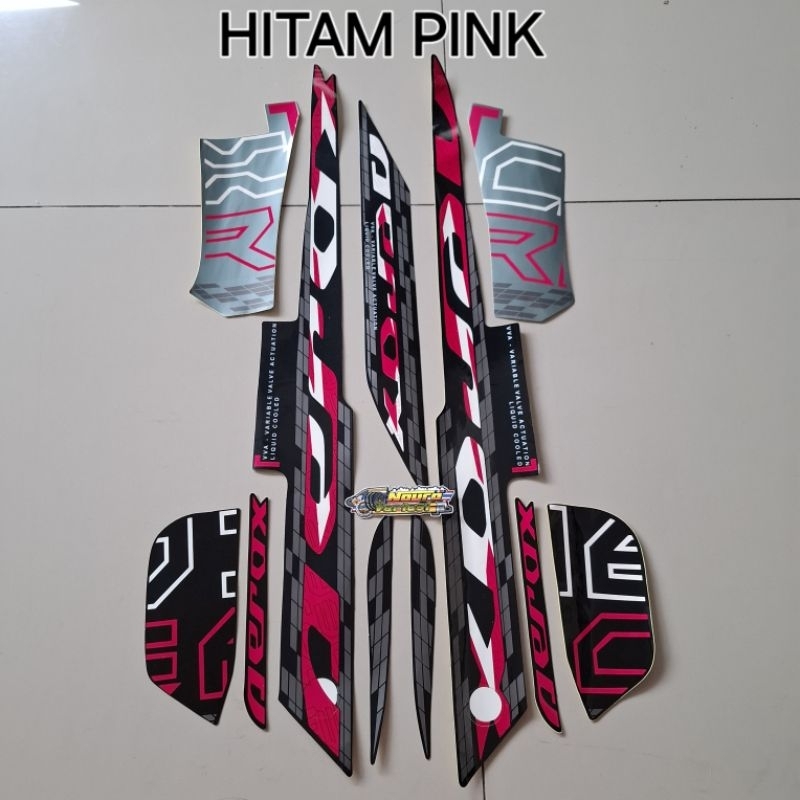 Jual Striping Yamaha Aerox rc 155 2023 2024 hitam pink body standar ...