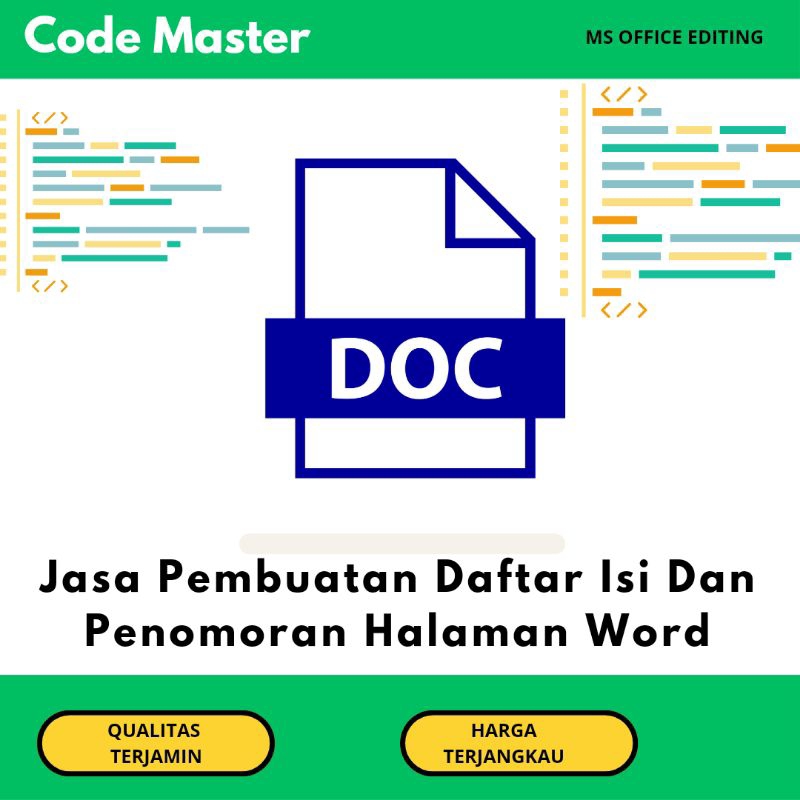 Jual Jasa Pembuatan Daftar isi dan Penomoran Halaman word | Shopee ...