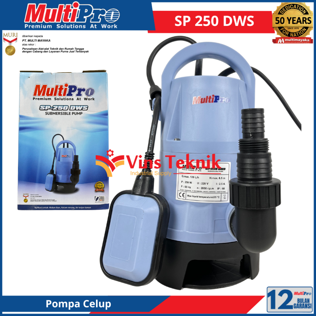 Jual Mesin Pompa Celup Submersible Pump SP250DWS MULTIPRO SP 250 ...