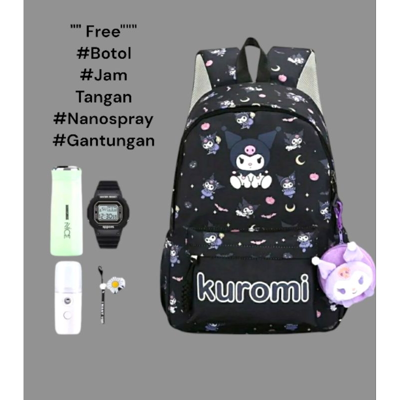 Jual Banyak Bonusnya Tas Ransel Backpack Kuromi Sekolah Wanita Terbaru Bonus Botol | Shopee ...