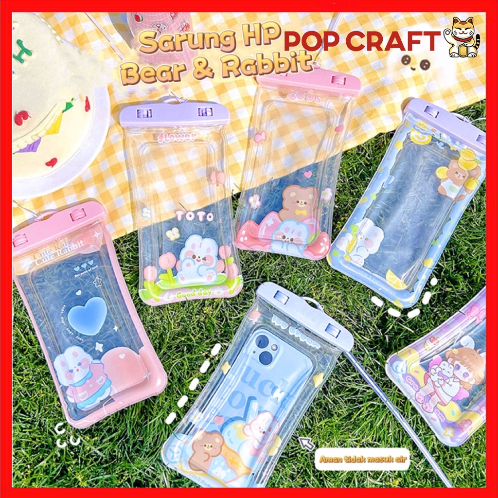 Jual PC Sarung HP Anti Air Pouch HP Smartphone Waterproof Case Karakter ...