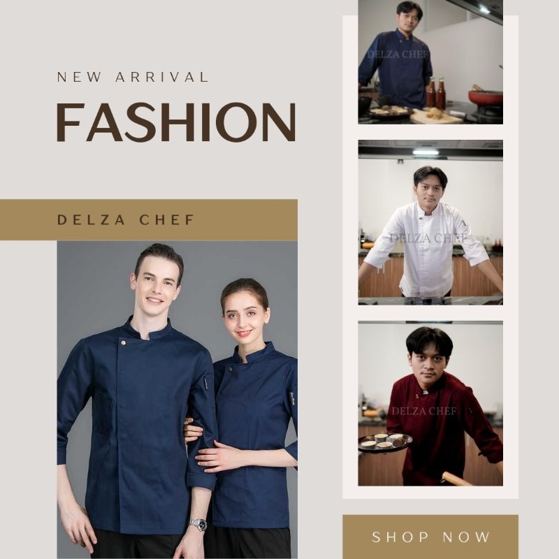Jual Baju Chef Seragam Koki Premium Unisex Berkualitas Chef Jacket | Shopee Indonesia