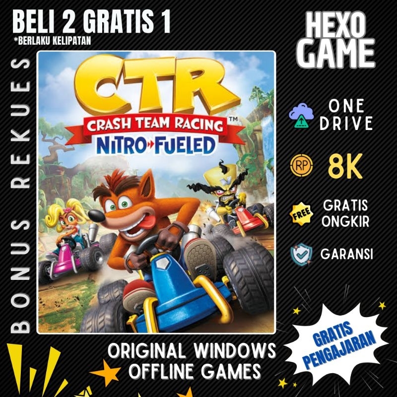 Jual CRASH TEAM RACING - CTR - LAPTOP GAME - PC GAME - LINK DOWNLOAD ...