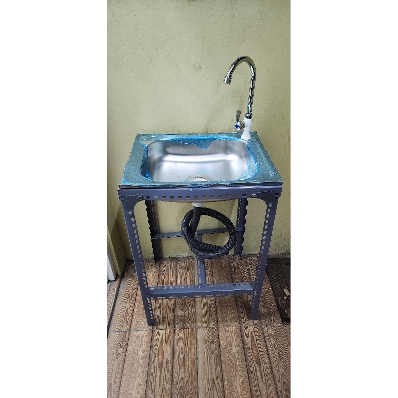 Jual bak cuci piring meja stainless / wastafel portable stainless 5040 ...