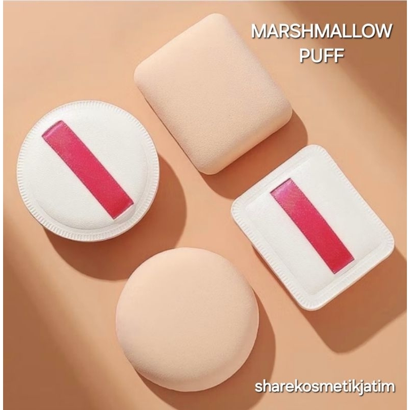 Jual (5 PCS) Spon Marshmallow Puff Fluffy Kotak Bulat Segitiga | Sponge ...