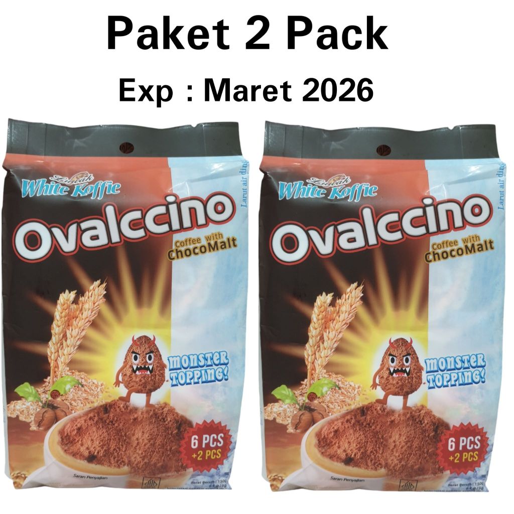 Jual PAKET 2 PACK OVALCCINO Luwak White Koffie Kopi 3 in 1 With ...