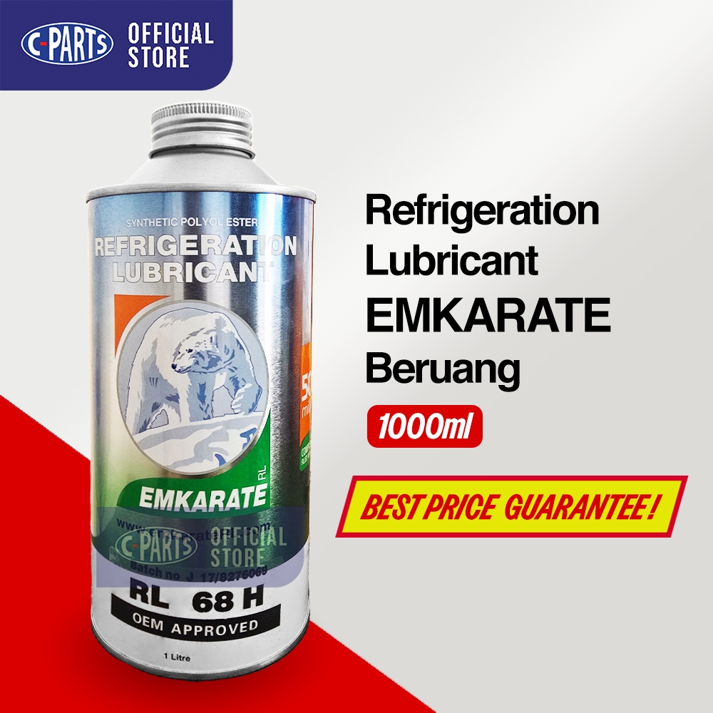 Jual Oli Kompresor AC Mobil EMKARATE / BERUANG Kaleng Rl 68 H 1 Liter ...