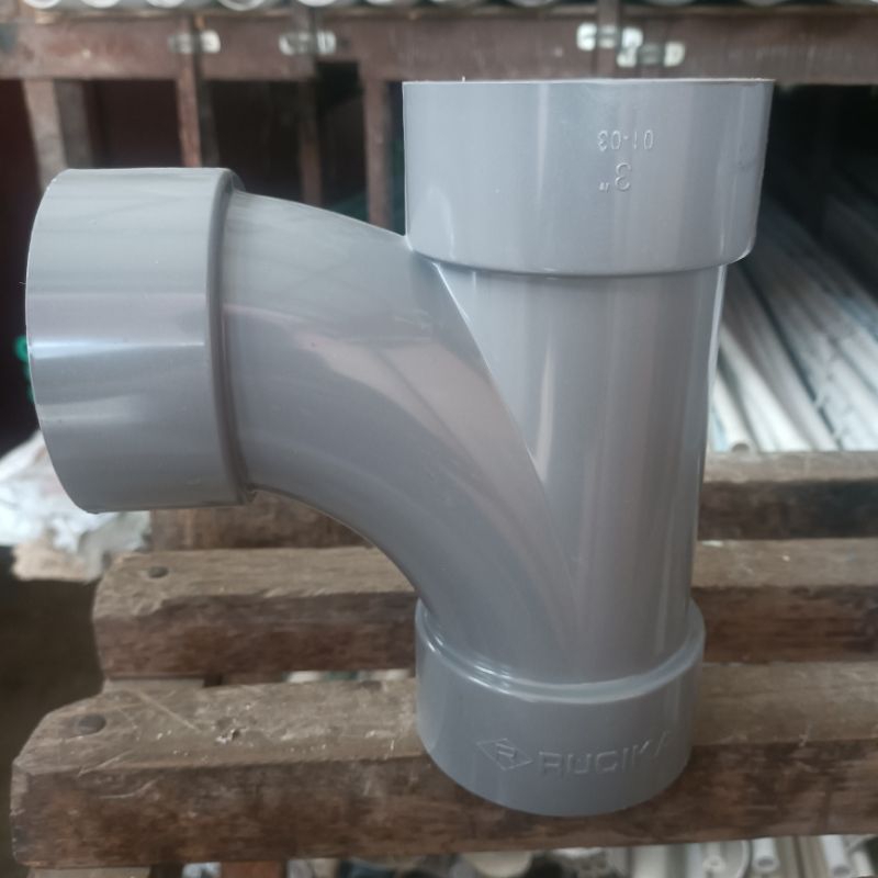Jual Tee Y 90° RUCIKA 3" inch D-LT PVC / Large Radius Tee TY 90 derajat ...