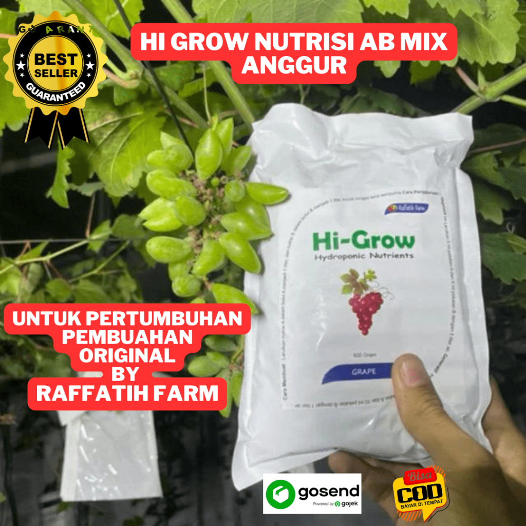 Jual Pupuk Anggur Hi-Grow Nutrisi AB Mix Hidroponik Tanaman Anggur ...