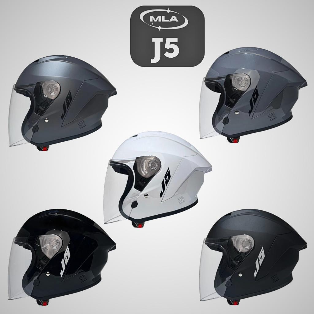 Jual HELM HALF FACE MLA J5 SOLID / HELM MLA / HELM HALF FACE | Shopee ...