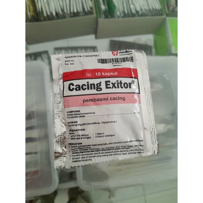Jual Obat Cacing Ayam Cacing Exitor isi 10 Kapsul | Shopee Indonesia