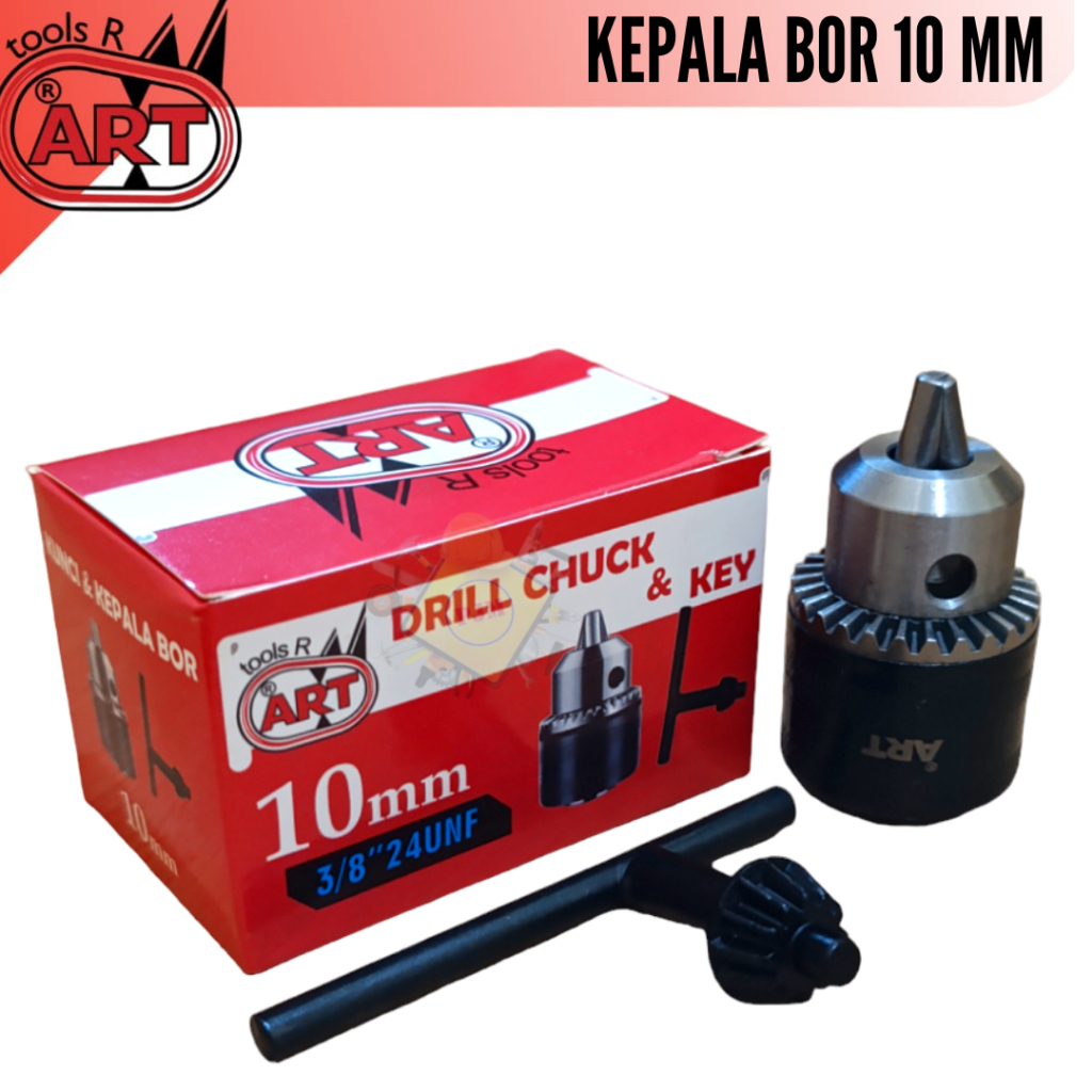 Jual Art Kepala Bor 10 Mm 3/8 Inch / Drill Chuck Key 10 Mm Kepala Bor ...