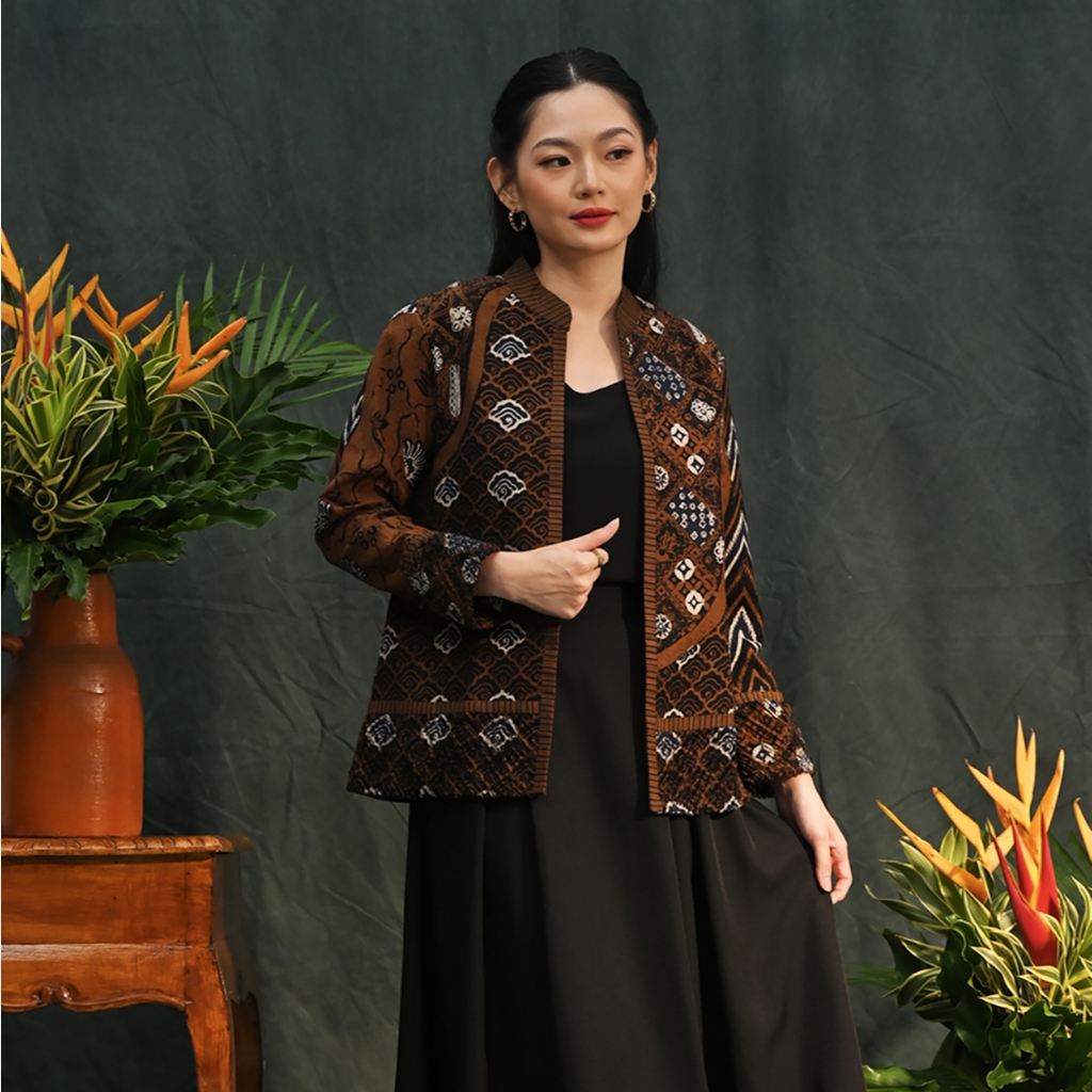 Jual NONA RARA - Ryana RMB Dobi Sogan T3170, Baju kerja blouse batik ...