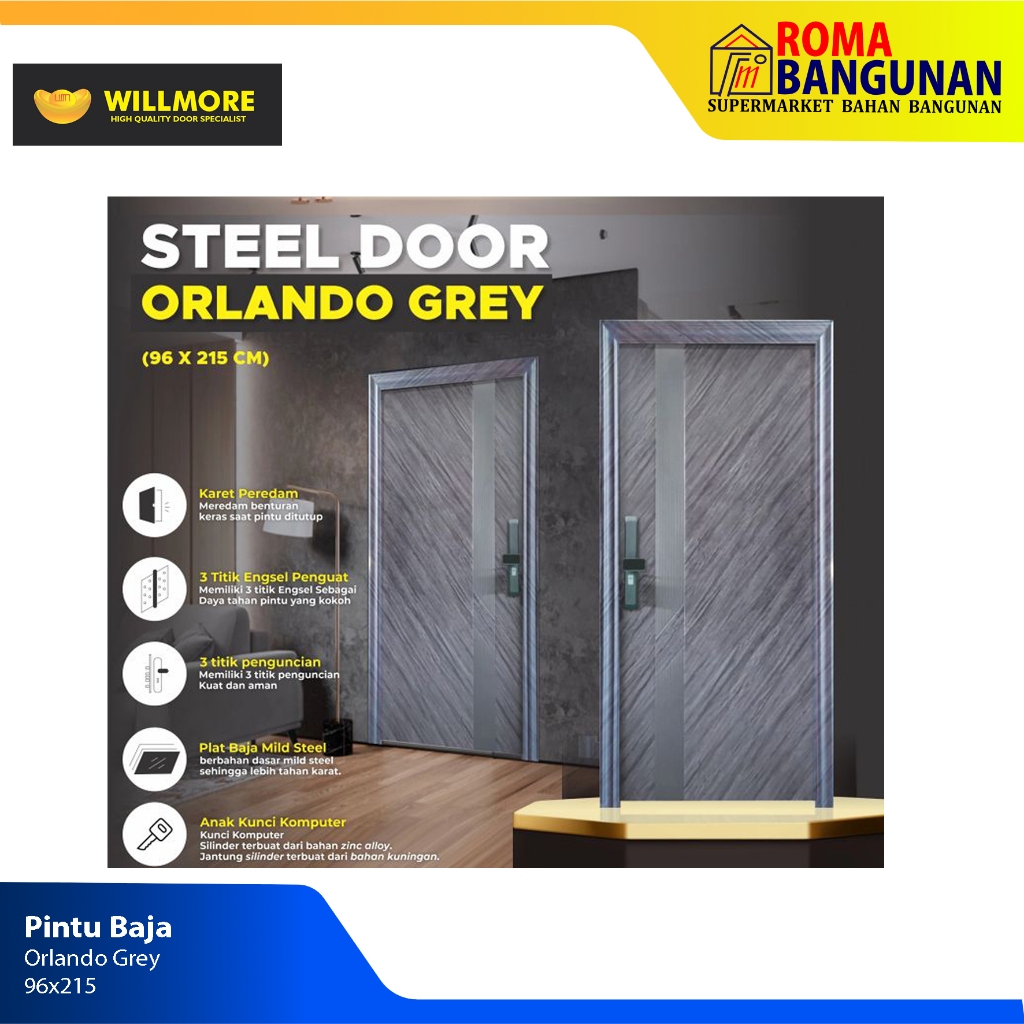 Jual Willmore Pintu Baja / Pintu UPVC Premium Stelldoor Orlando Luxury ...