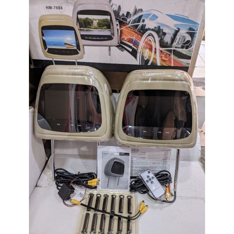 Jual head rest monitor sepasang universal merek AVT ukuran 7 inch ...