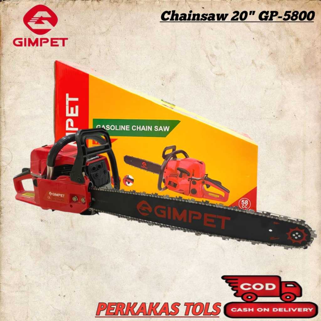 Jual Mesin Potong Kayu 58CC 20inch Chainsaw 2Tak Untuk Gergaji Mesin Alat Outdoor Mesin Gergaji ...