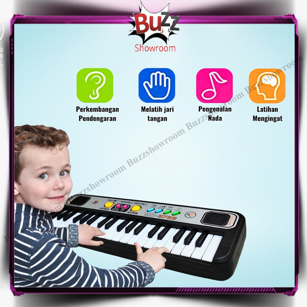 Jual Electronic Keyboard 37 Keys Mainan Anak Edukasi Piano Mic Key ...