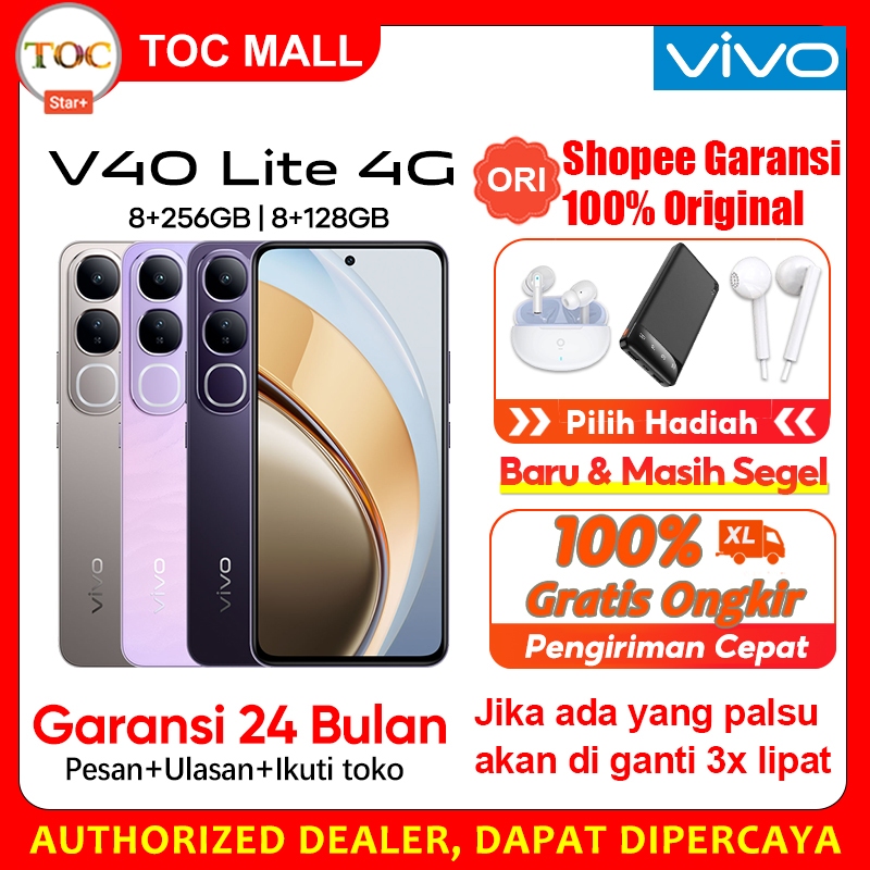 Jual ViVO V40 Lite AI 4G NFC 8/256GB 8/128GB 80W FlashCharge 100% Original Garansi Resmi ...