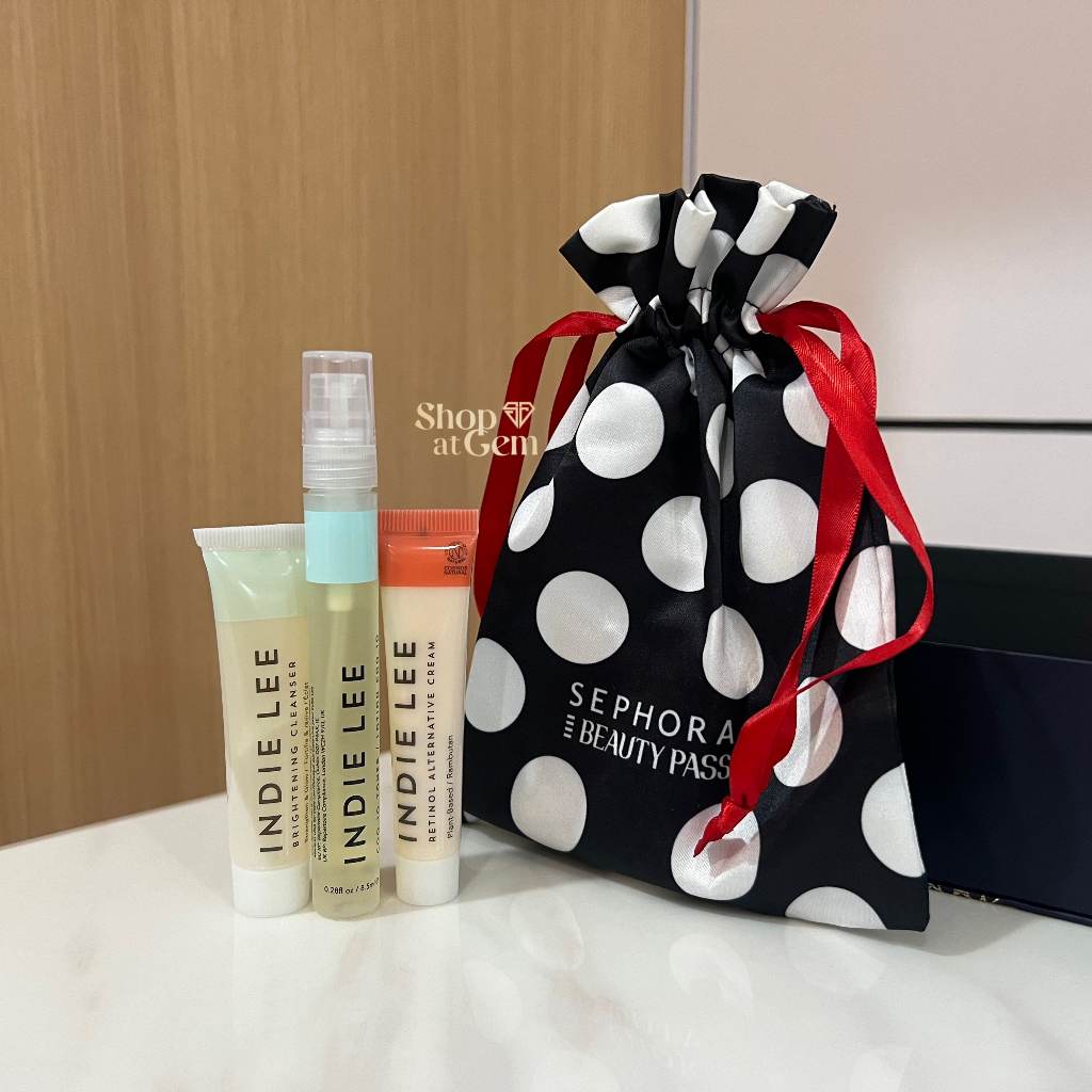 Jual Sephora Pouch Set isi Indie Lee Cleanser, Toner, Cream | Shopee ...