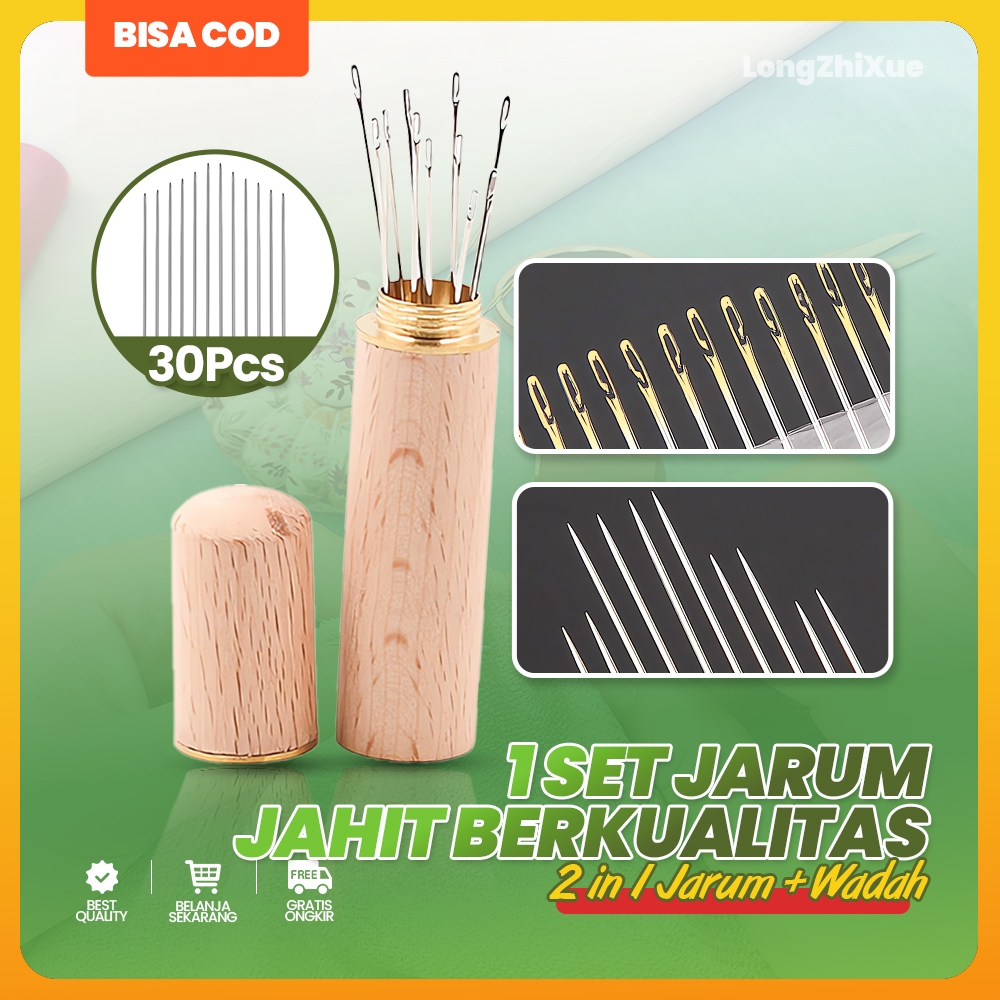 Jual [ 30Pcs] Jarum Jahit Lubang Besar Kecil Mudah Pasang Benang Tanpa ...