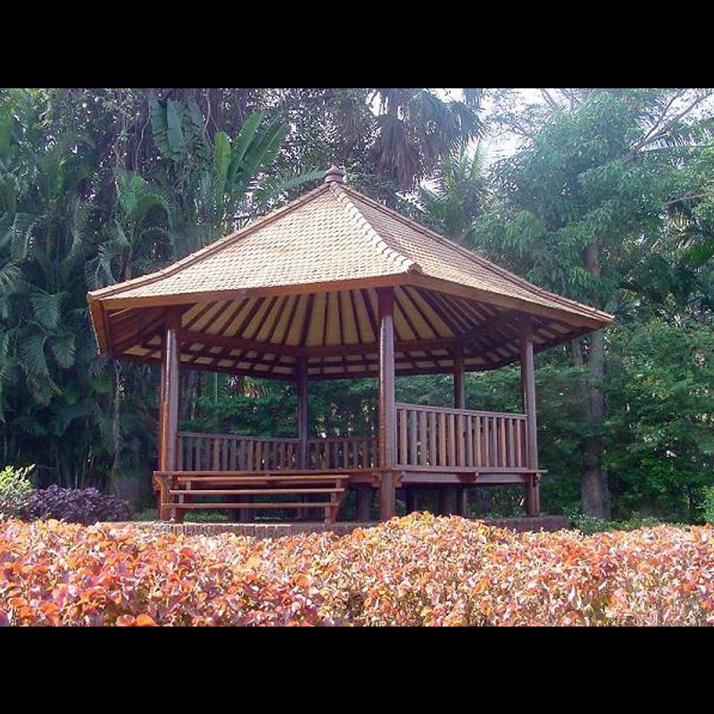 Jual gazebo saung kayu jati gazebo depan rumah halaman teras | Shopee ...